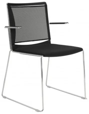 Jednací židle EMPIRE 50 -čalouněný sedák, opěrák síť - nosnost 130 kg - 3D3097