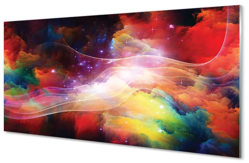 akrylový obraz Fraktály abstraktní vlna 120x60 cm