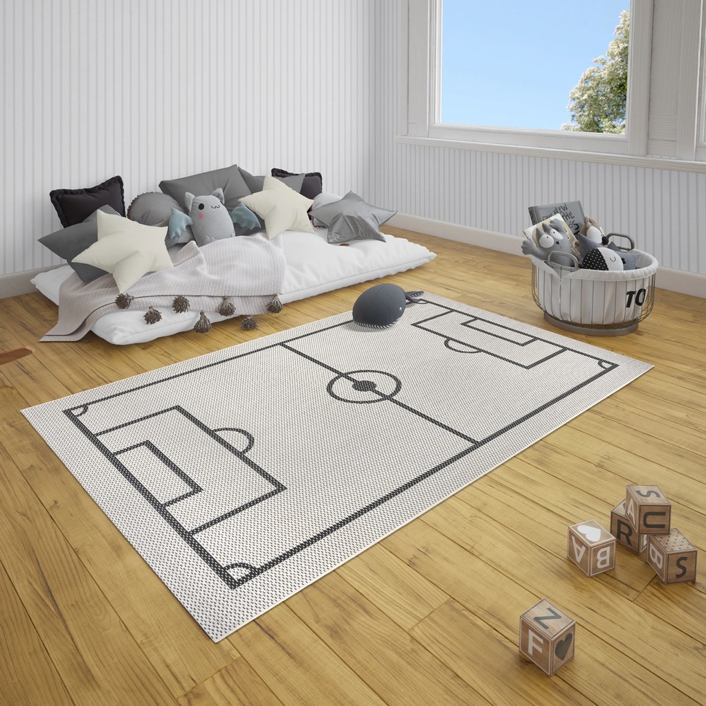 Mujkoberec Original Dětský kusový koberec Mujkoberec Original Flatweave Kids Rugs 104871 Cream/Black - 80x150 cm