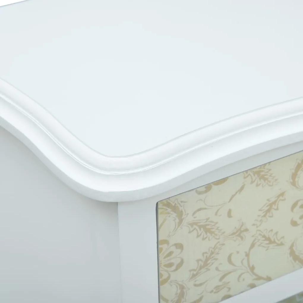 vidaXL Noční stolek bílý a šedý 40 x 30 x 62 cm MDF [285771]