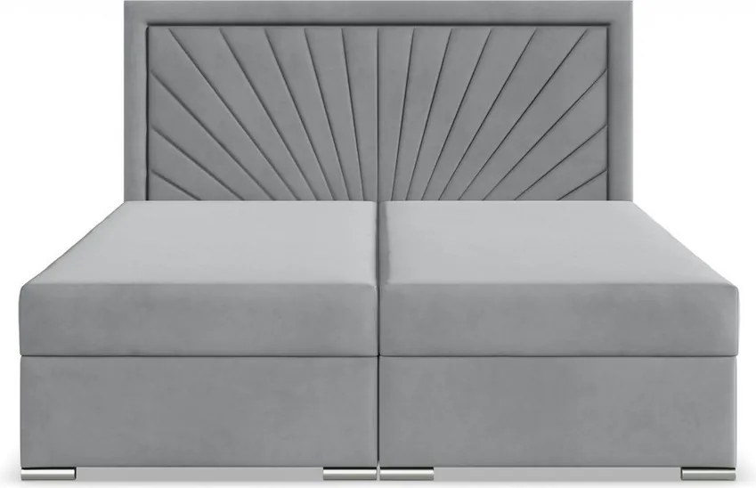 AGroup Kontinentální čalouněná postel VICENZA (140 x 200 cm) Barva látky Trinity: Krémová (Trinity 2302)