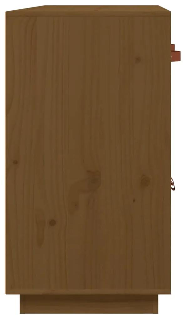 Příborník medově hnědý 98,5 x 40 x 75 cm masivní borové dřevo,  820140