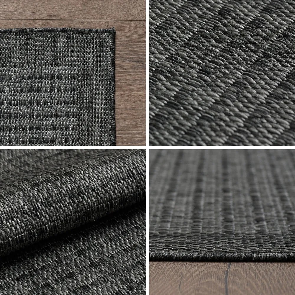Tmavě šedý vnitřní a venkovní koberec 240x340 cm Giza 1410 – Ayyildiz Carpets