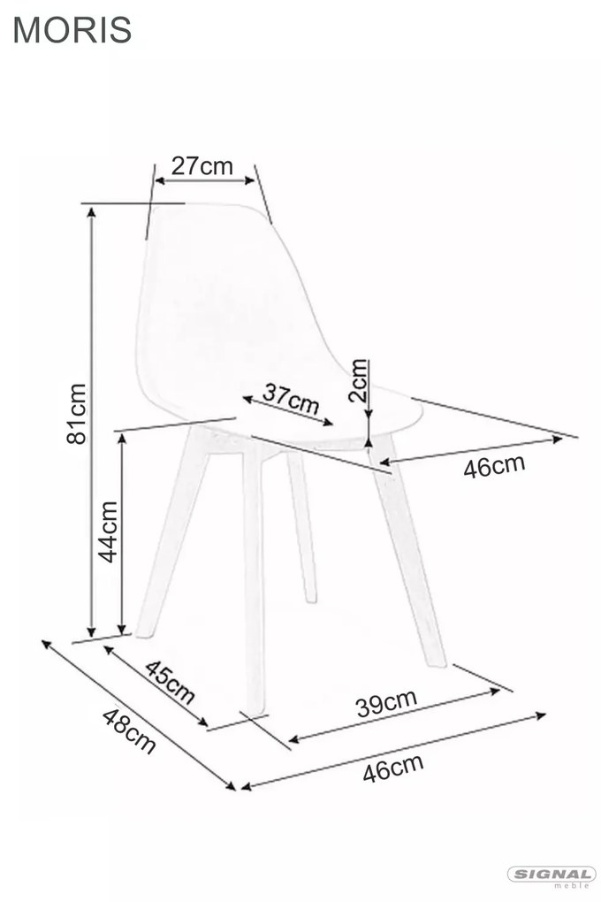 Jídelní židle Moris černá/buk
