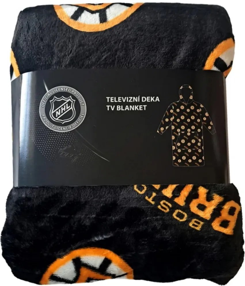 Mikinová televizní deka NHL Boston Bruins - vel. S