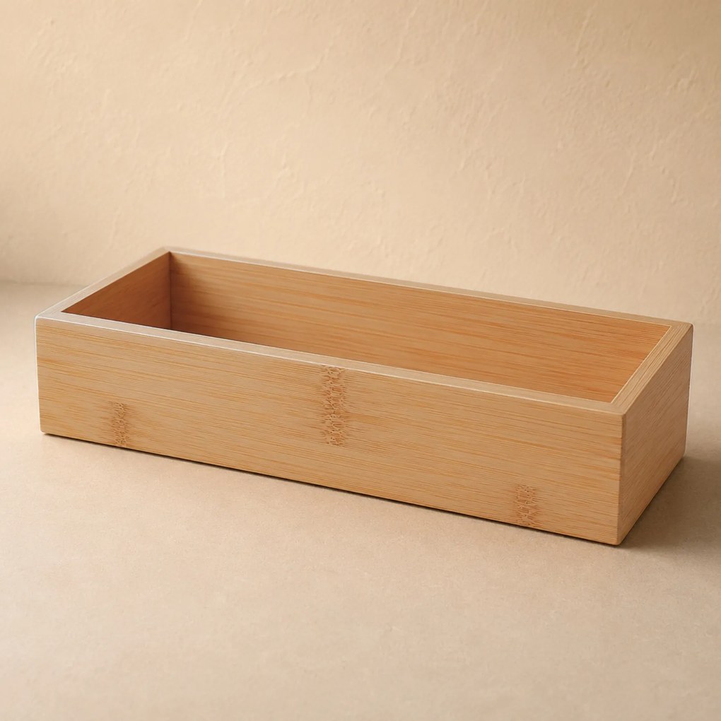 Bambusový organizér na stůl, 15 x 38 x 7 cm
