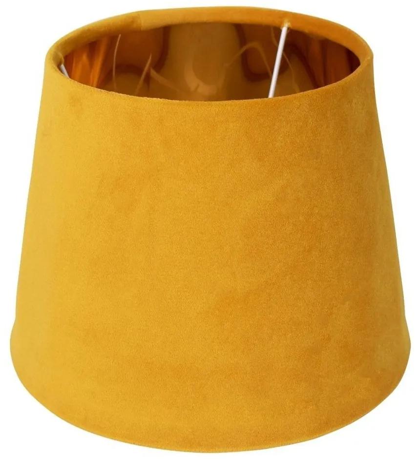 Sametové medově zlaté stínidlo se zlatým vnitřkem Honey - Ø46*25cm/ E27