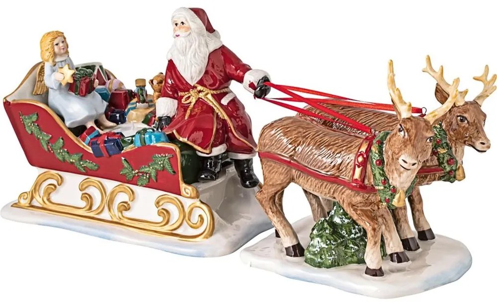 Christmas Toys dekorace/svícen, Santovo spřežení, 36 cm, Villeroy & Boch