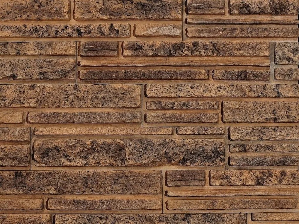 Betonový obklad VASPO Travertin Karpaty hnědý 40 x 10,8 cm cena za balení