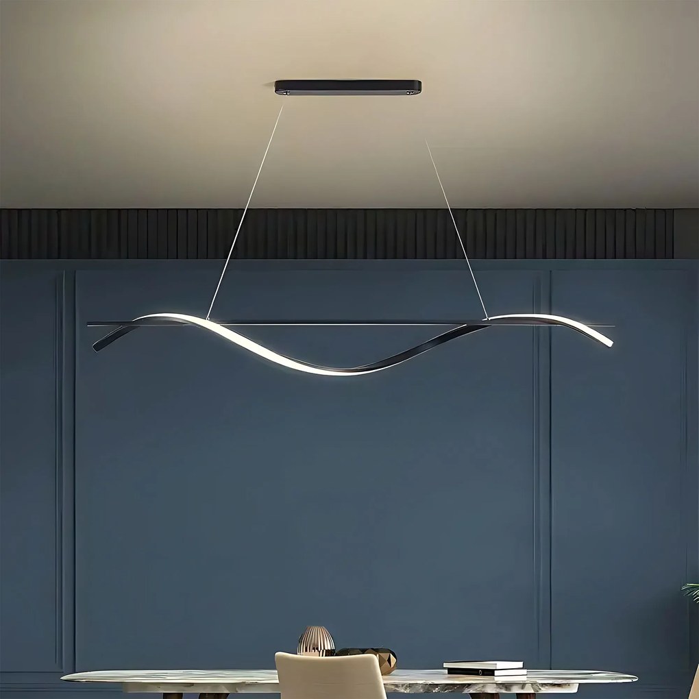 Toolight Toolight, LED závěsná lampa 120cm, 27W, 3000K, LHJ019-CP, černá, OSW-50004