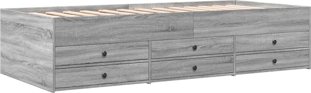 Válenda se zásuvkami bez matrace šedá sonoma 75 x 190 cm 3280893