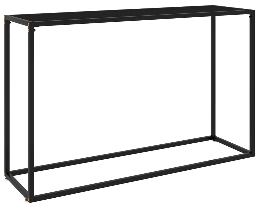 Konzolový stolek černý 120 x 35 x 75 cm tvrzené sklo 322816