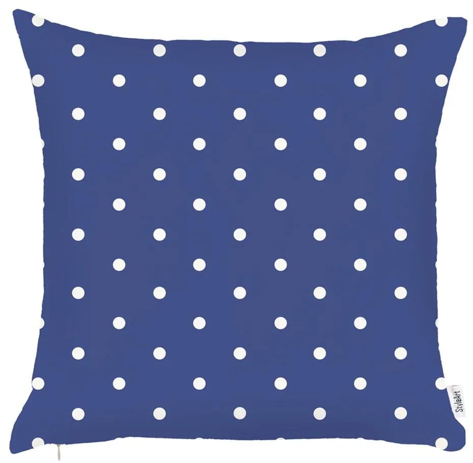 Modrý povlak na polštář Mike & Co. NEW YORK Little Dots, 43 x 43 cm