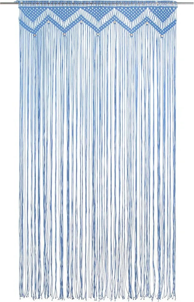Macramé závěs modrý 140 x 240 cm bavlna 323986