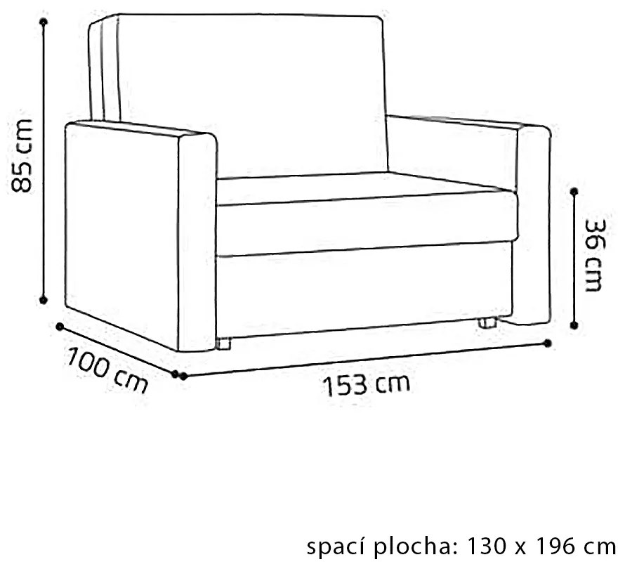 Pohovka VIVA III BIS | 153 cm | rozkládací + úložný prostor | aragon 90 šedá