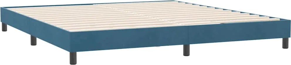 Postel Box Spring bez matrace Dark Blue 180x220 cm samet 3315889