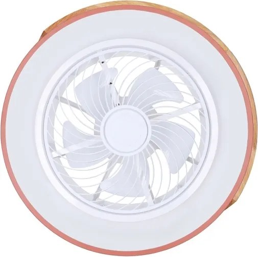 Brilagi - LED Stmív. svítidlo s ventilátorem LED/38W/230V 50 cm růžová/dub +DO