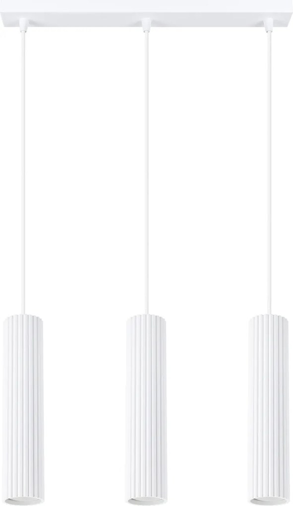 Sollux Lighting Závěsné svítidlo KARBON 3L bílé