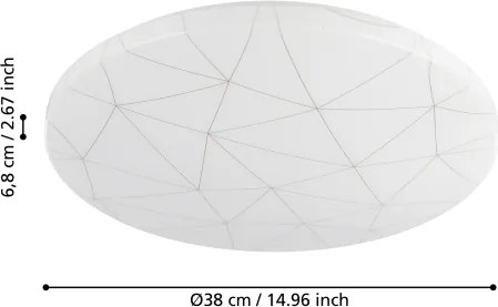 Eglo 900612 - LED Stropní svítidlo RENDE LED/19,5W/230V