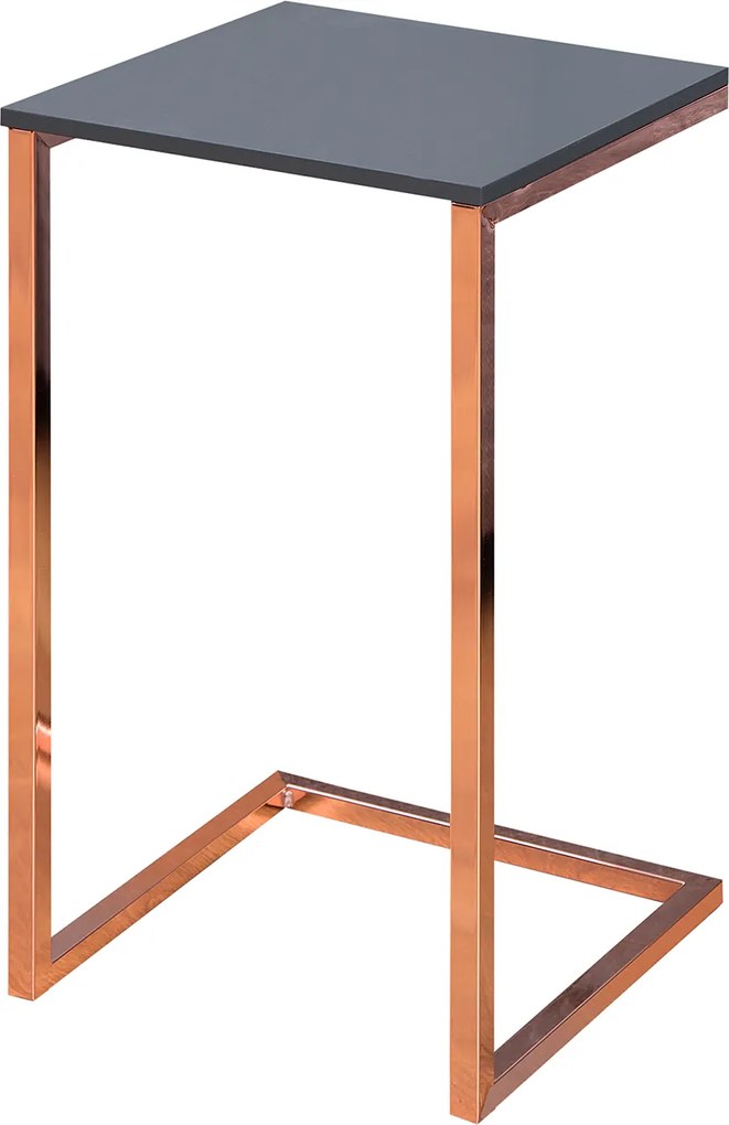 Noble Home Odkládací stolek Cesiro, 60 cm, antracit, měď