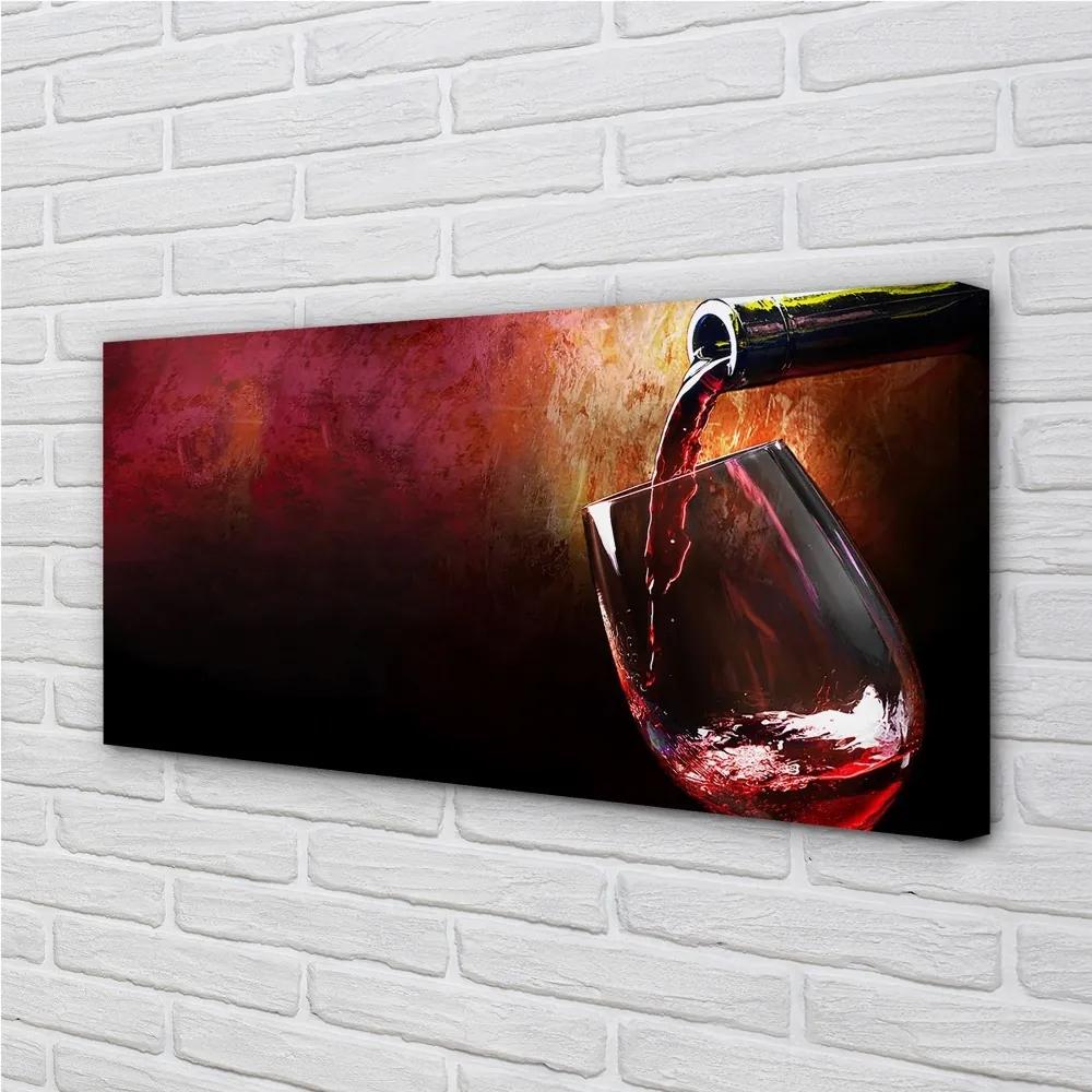 Obrazy na plátně červené víno 125x50 cm