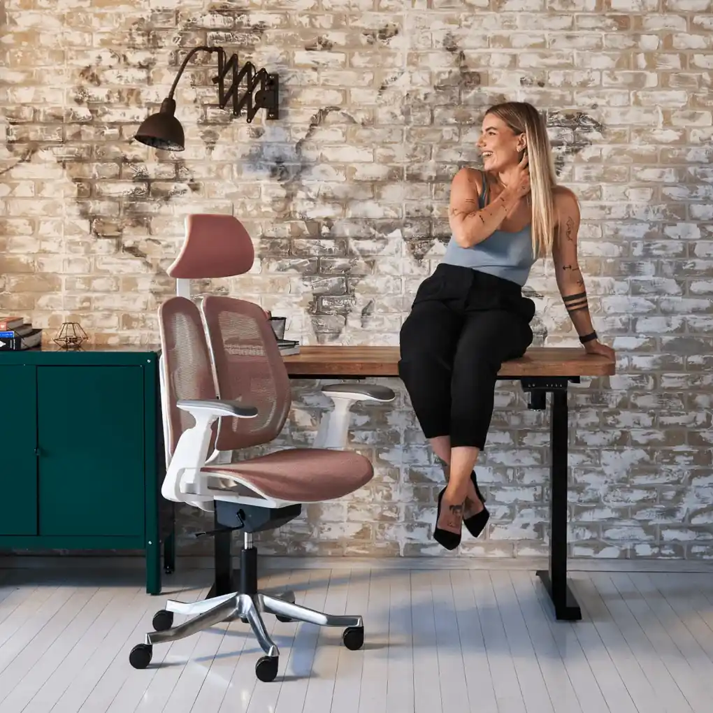 Ergonomická kancelářská židle Liftor Active, černá (textil + síťovina) |  BIANO