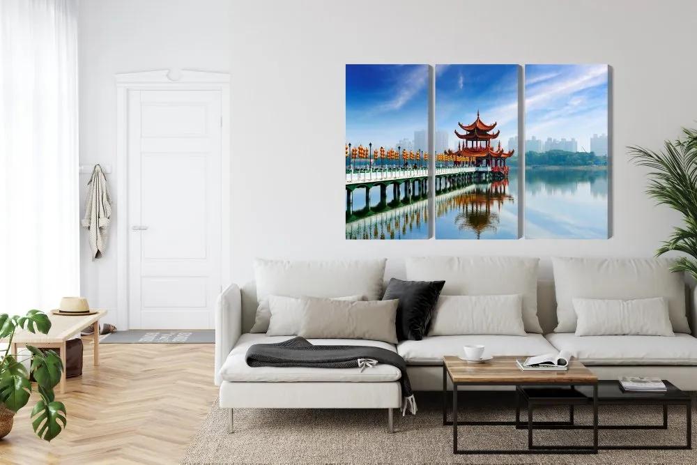 Vícedílný obraz Slavná Turistická Atrakce Kaohsiung Nedostatek Nedostatek Plátno Canvas 120x80