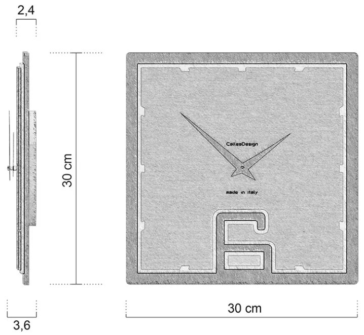 Designové hodiny 10-004-31 CalleaDesign Breath 30cm