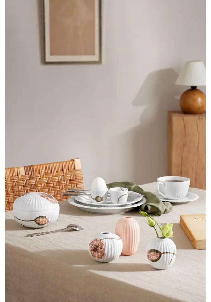 Sada 3 miniaturních porcelánových váz Kähler Design Hammershøi Poppy