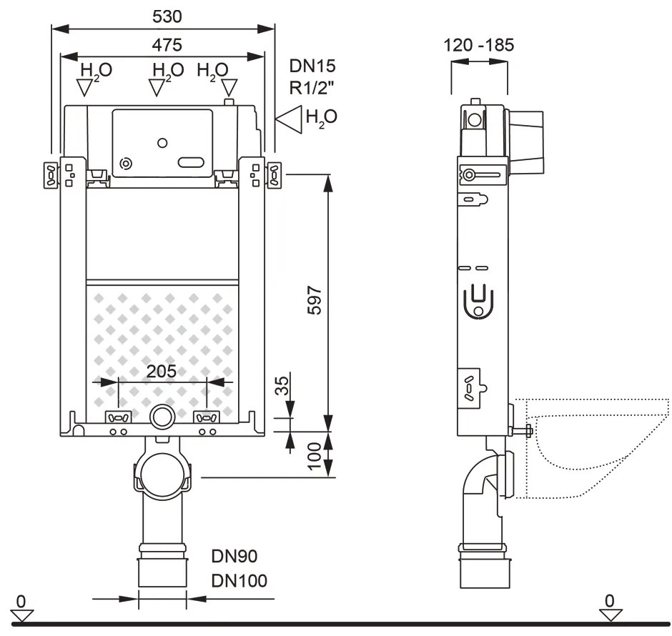 Mereo WC komplet pro zazdění s přislušenstvím MM01SETRB