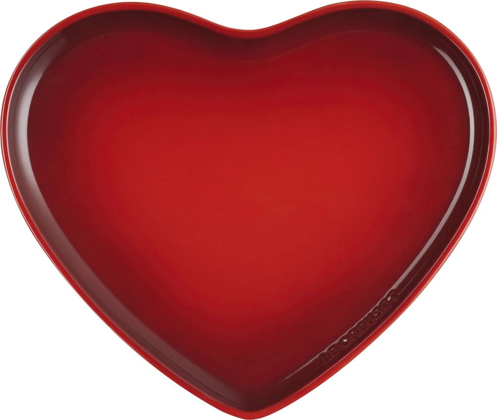 Servírovací talíř Heart 32 cm višňový