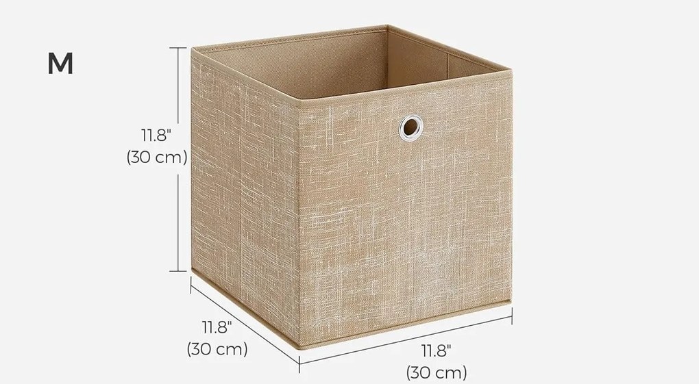 Sada 6 ks skládacích úložných boxů Teria béžová