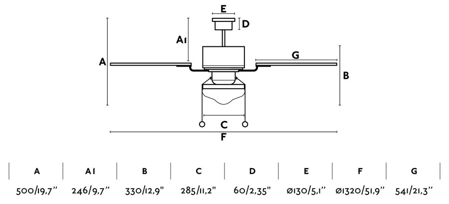 FARO LOMBOK 33019 52“ tmavě hnědá/hnědá Reverzní stropní ventilátor