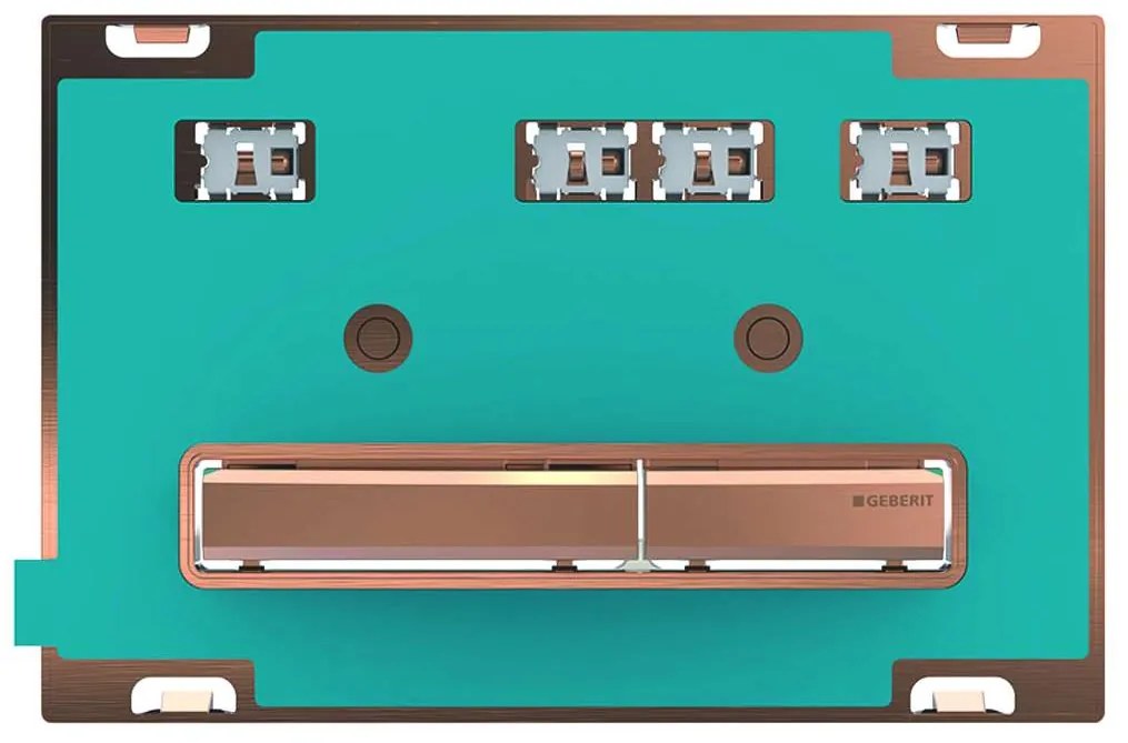Geberit Sigma50 - Ovládací tlačítko pro 2 množství splachování, červené zlato/bez výplně 115.670.00.2