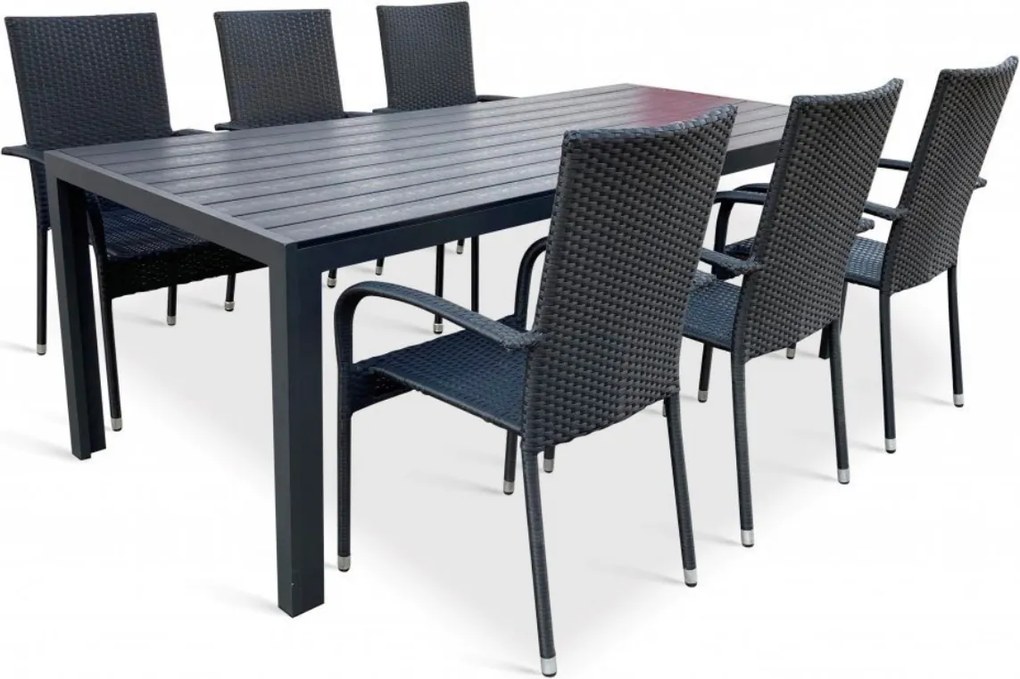 Vikio Zahradní set 190x90 pro 6 osob DT254-190 antracit