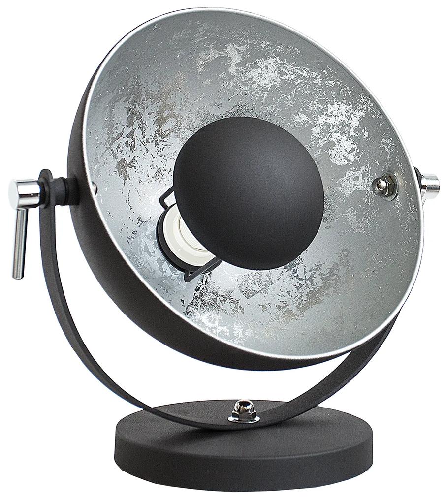 Stolní lampa STUDIO, černá, stříbrná