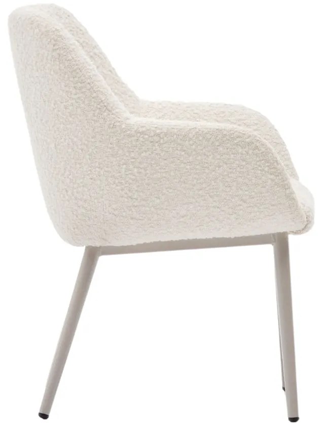 Bílá čalouněná dětská židle Kave Home Konna