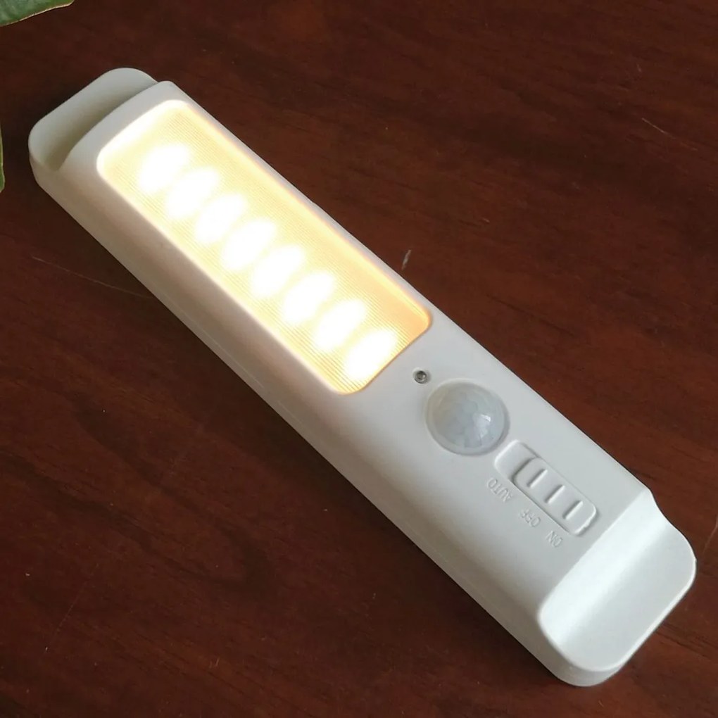 LED svítilna do skříňky, 1x LED 0,5w 4000k, w, pohybový senzor + věšák