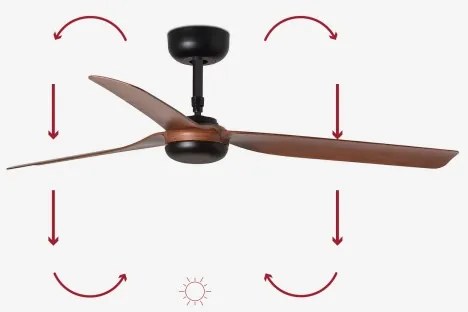 FARO 33817 - Stropní ventilátor PUNT hnědá/černá pr. 130 cm + dálkové ovládání
