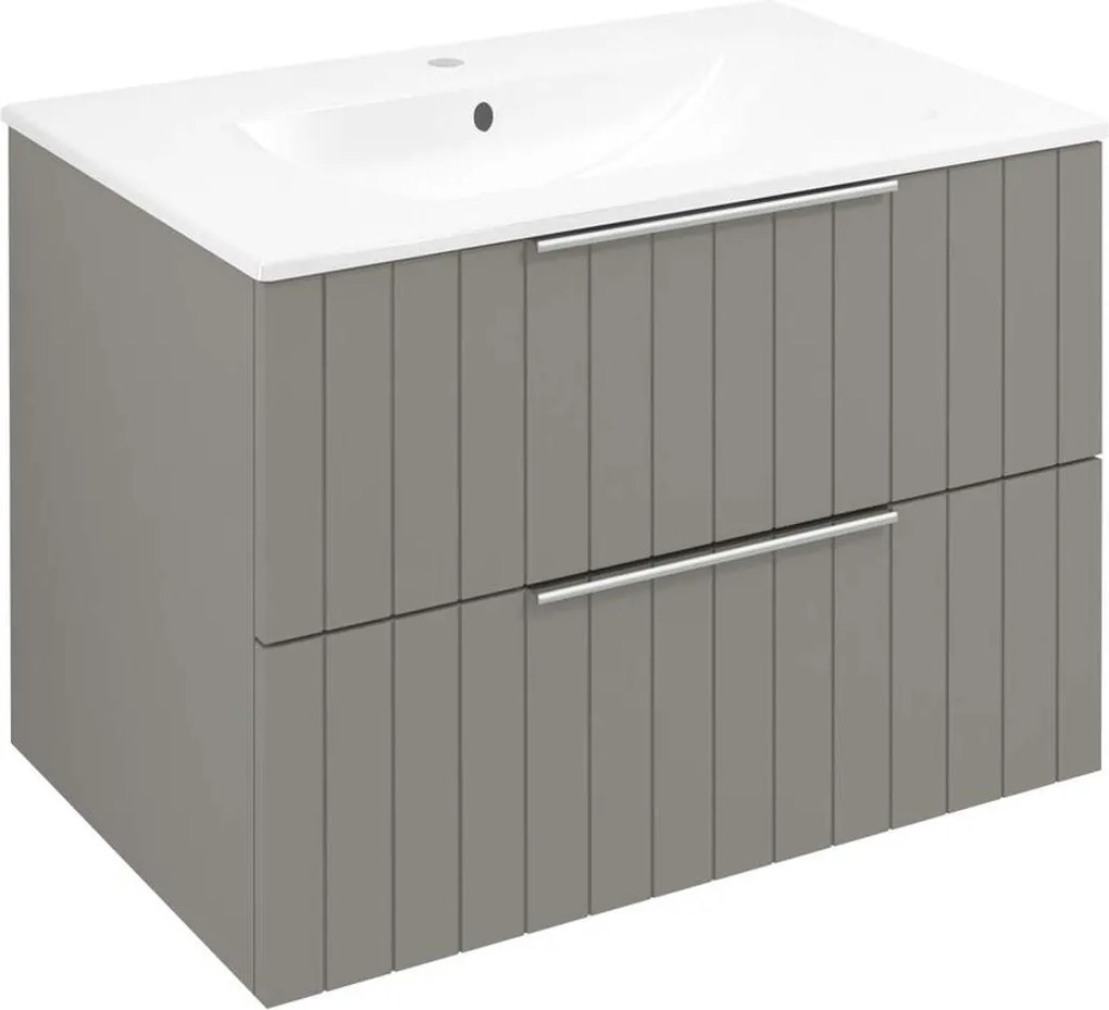 Sapho Cirasa - Umyvadlová skříňka Strip 70x52x46 cm, 2x zásuvka, agila CR701-4343S