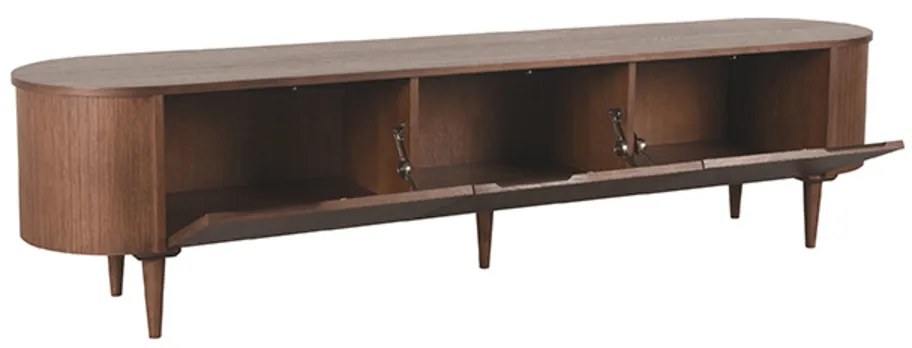 LABEL51 dřevěný TV stolek OLIVA tmavý 55x220 cm ME-70.007