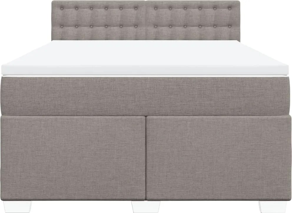 Box spring postel s matrací taupe 160x200 cm textil 3288257