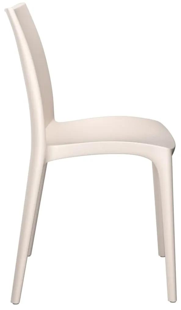 Zahradní židle 2 ks krémové 50 x 46 x 80 cm polypropylen
