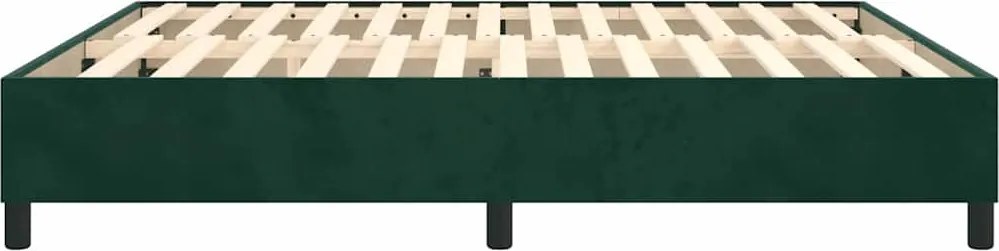 Rám postele s boxspringem tmavě zelená 200 x 200 cm samet 3121141