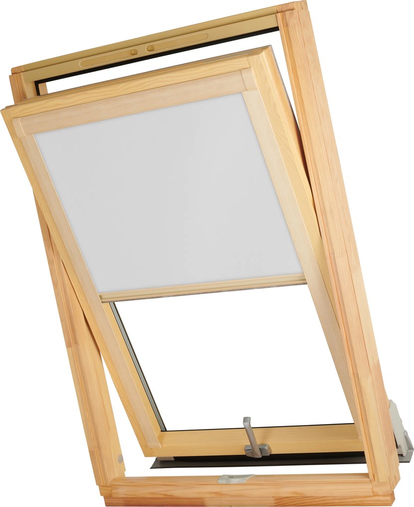 Dekodum Termoizolační roleta na střešní okno typu VELUX SK06/S06/606 Barva látky: Graphite Silver, Barva profilu: Bílá