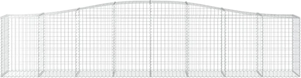 Klenuté gabionové koše 10ks 400x50x80/100 cm pozinkované železo 3145951