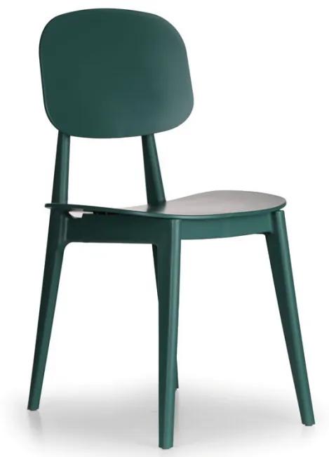 Plastová jídelní židle SIMPLY, zelená