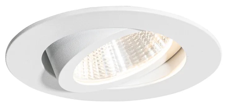 Zapuštěné bodové svítidlo bílé 6,8 cm vč. LED 545 lm stmívatelné IP23 - Gaius