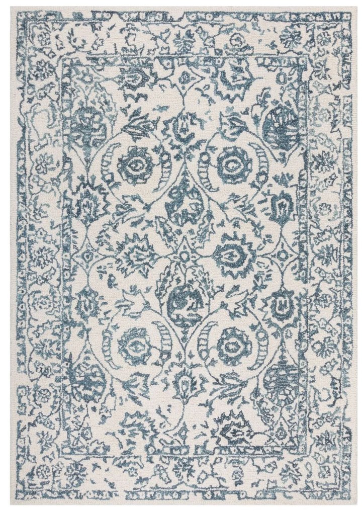 Flair Rugs, Kusový koberec Wool Loop Yasmin Ivory/Blue, 200x290, modrá, kancelář