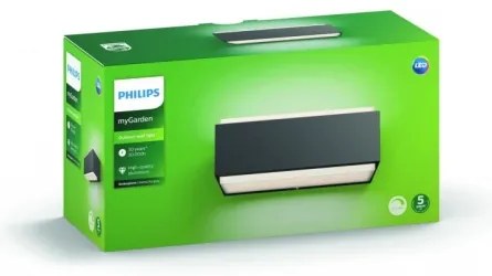 Venkovní nástěnné LED svítidlo Philips Stratosphere 16487/93/P0 9W 4000K neutrální bílá IP44